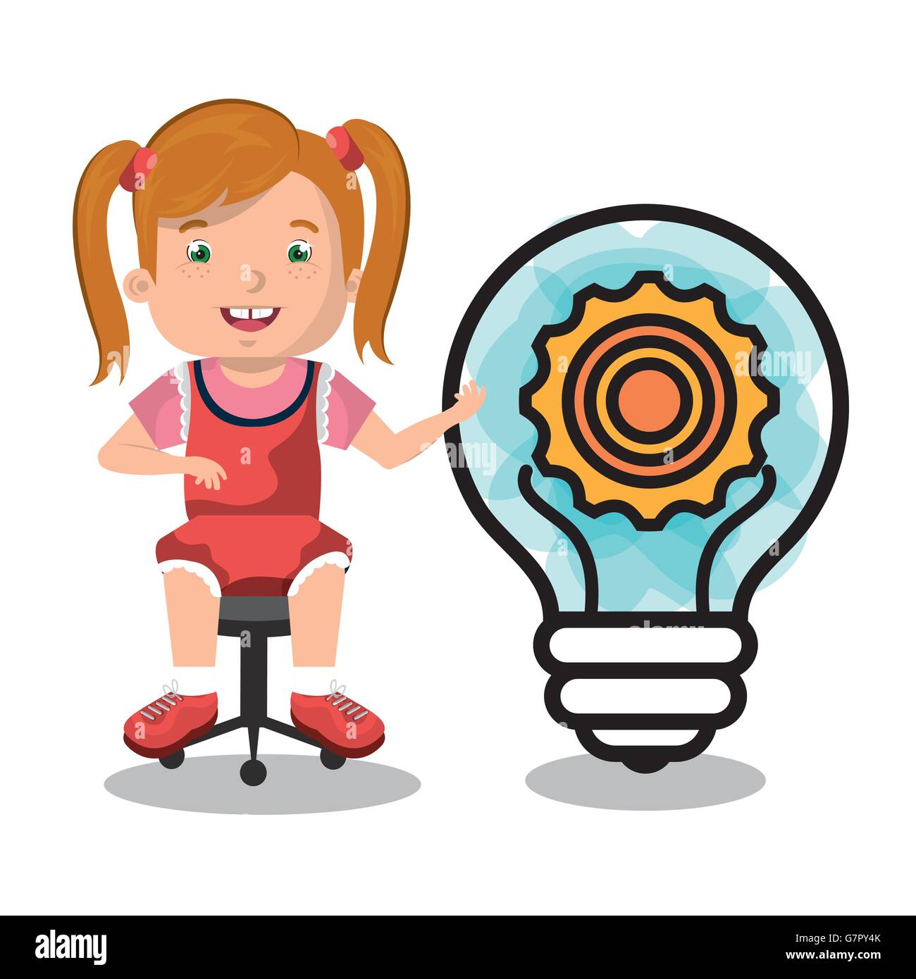 girl studying isolated icon design Stock Vector Image & Art - Alamy