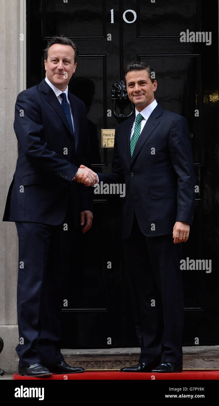 Prime Minister David Cameron welcomes Mexican President Enrique Pena ...