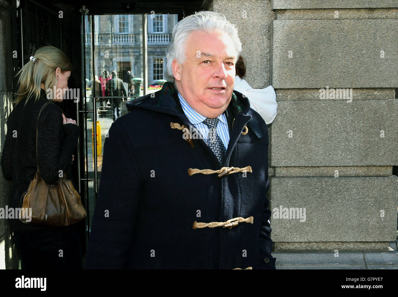 Dr Peter Bacon, economic consultant and former stockbroker, leaving Leinster House, Dublin ...