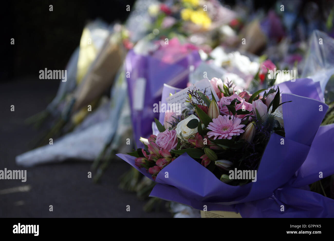 Rebecca Watts missing. Flowers at the family home of Rebecca Watts in ...