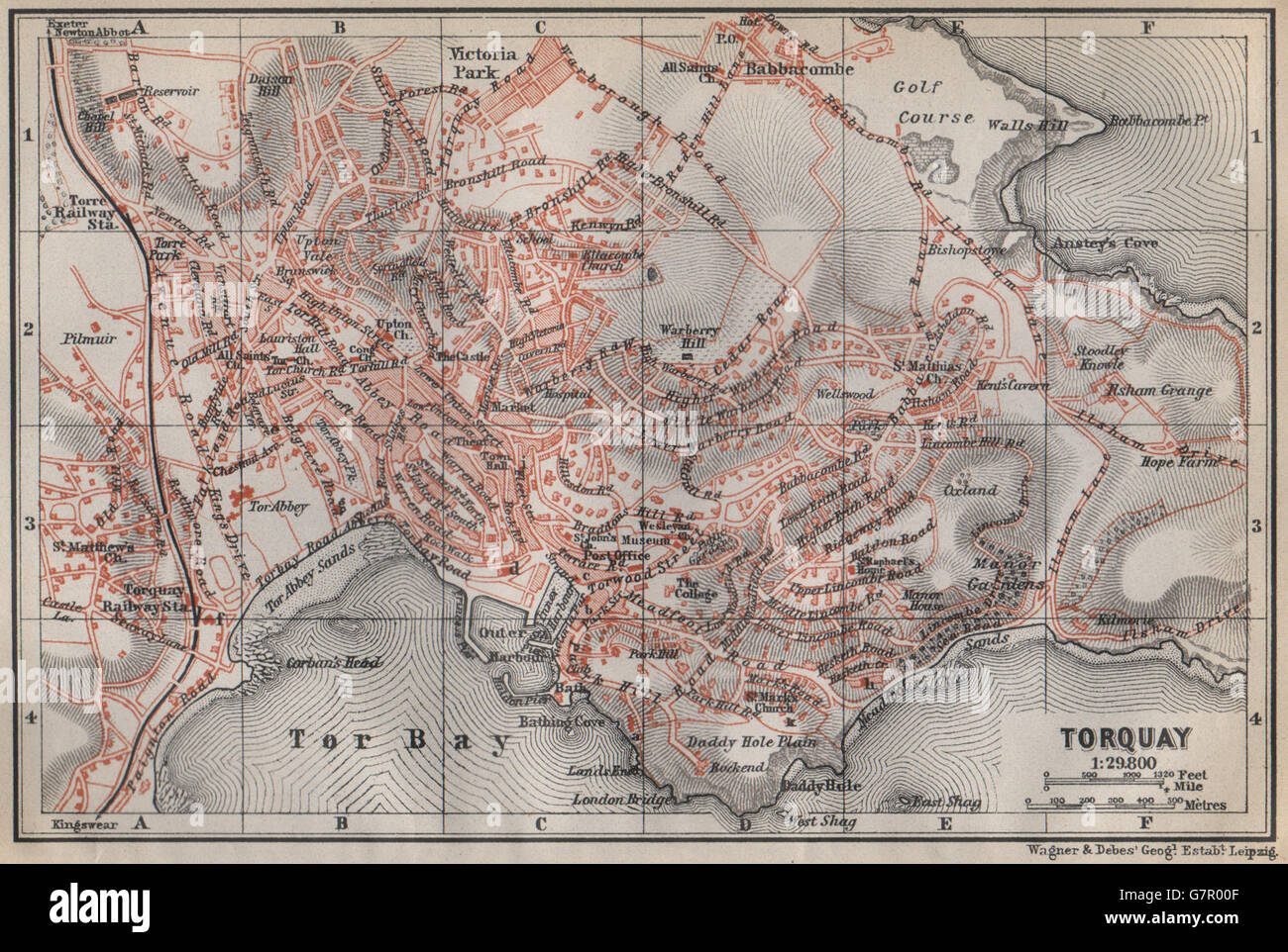 Map of torquay hi-res stock photography and images - Alamy