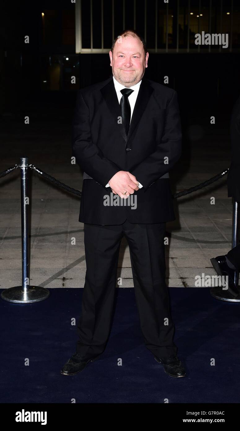 Mark Addy arriving at the National Theatre's Fast Forward fundraising ...