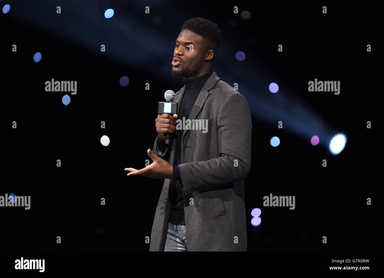 Karl lokko perfroms poem we day uk sse arena hi-res stock photography ...
