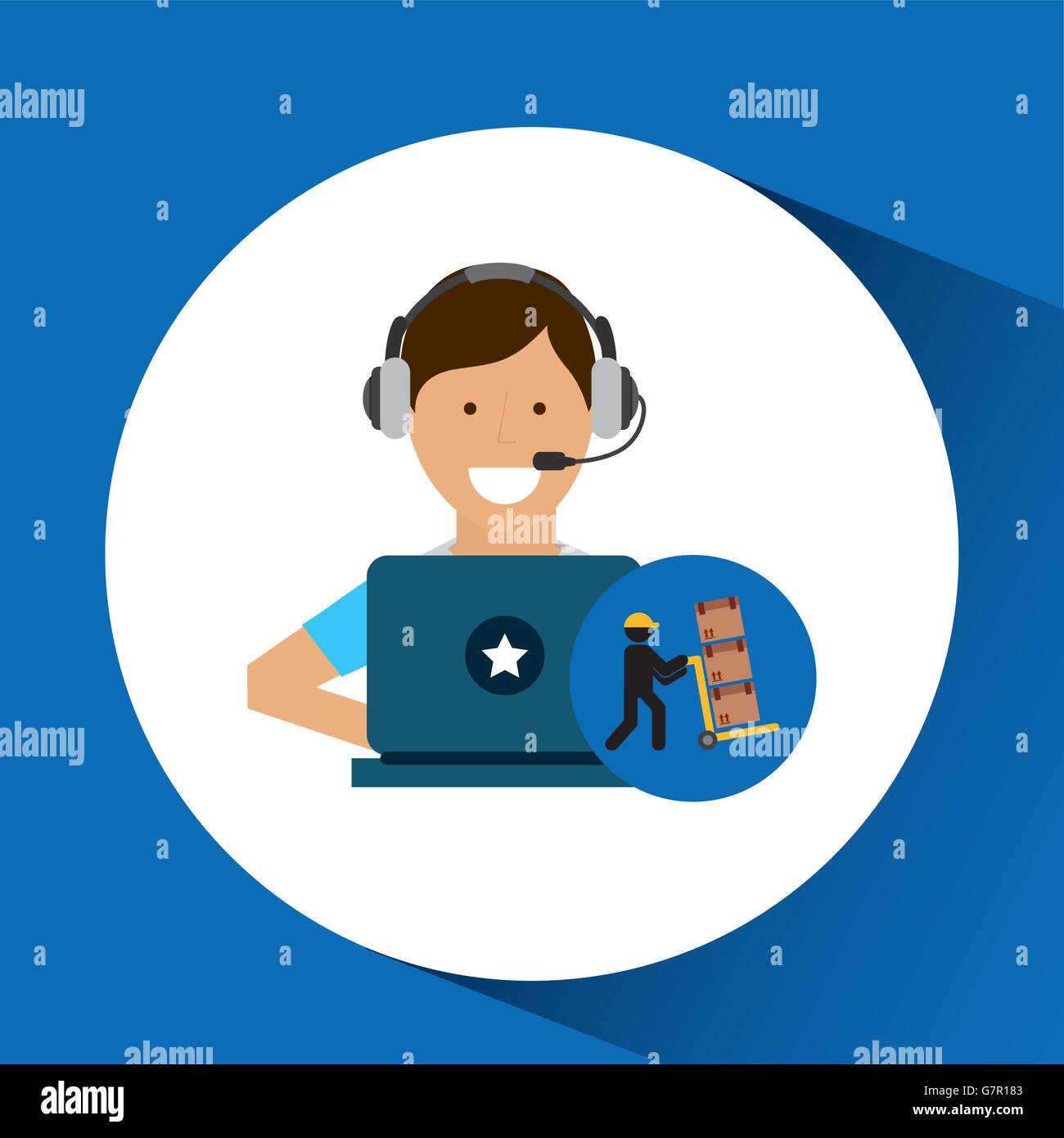 delivery service design Stock Vector Image & Art - Alamy