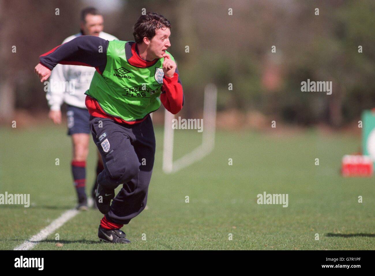 International Soccer ... England Soccer Training Stock Photo - Alamy