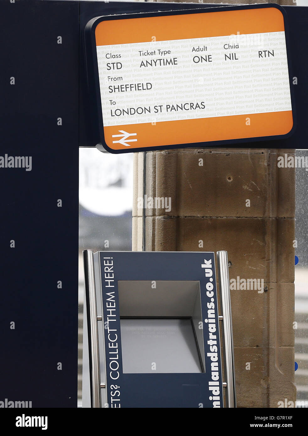 Transport Stock. Train ticket collection at Sheffield station Stock ...