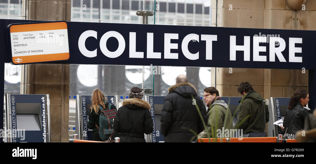 Train ticket collection at Sheffield station Stock Photo - Alamy