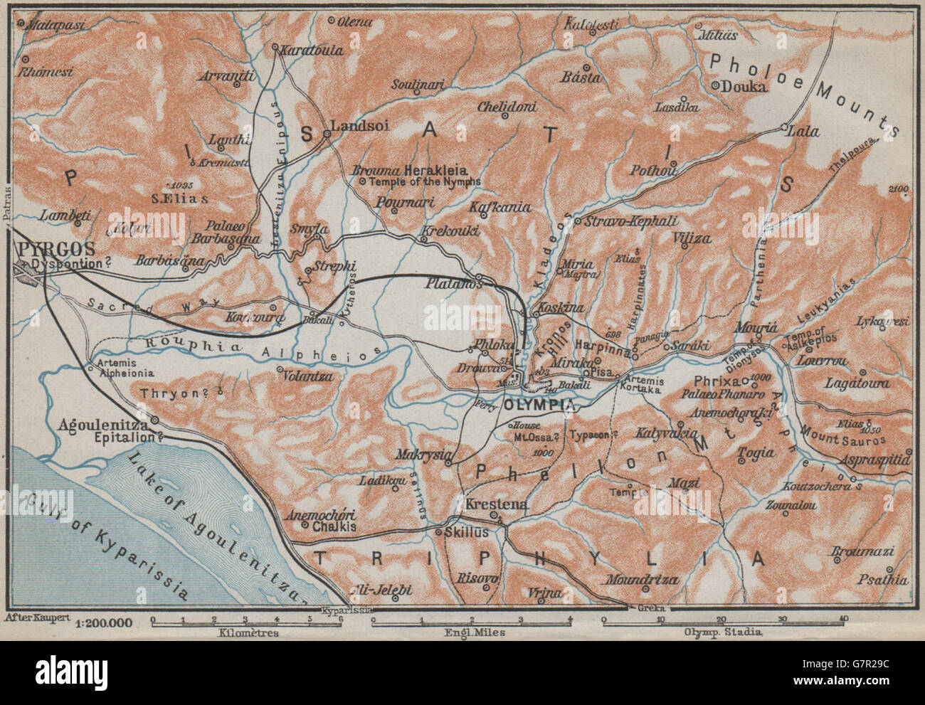 Map of olympia hi-res stock photography and images - Alamy