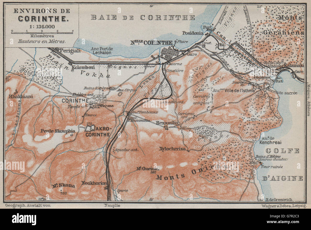 Map of corinth hi-res stock photography and images - Alamy