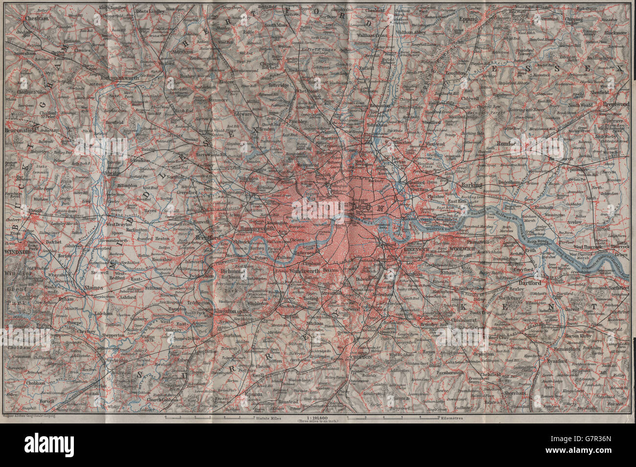 1905 map of london hi-res stock photography and images - Alamy