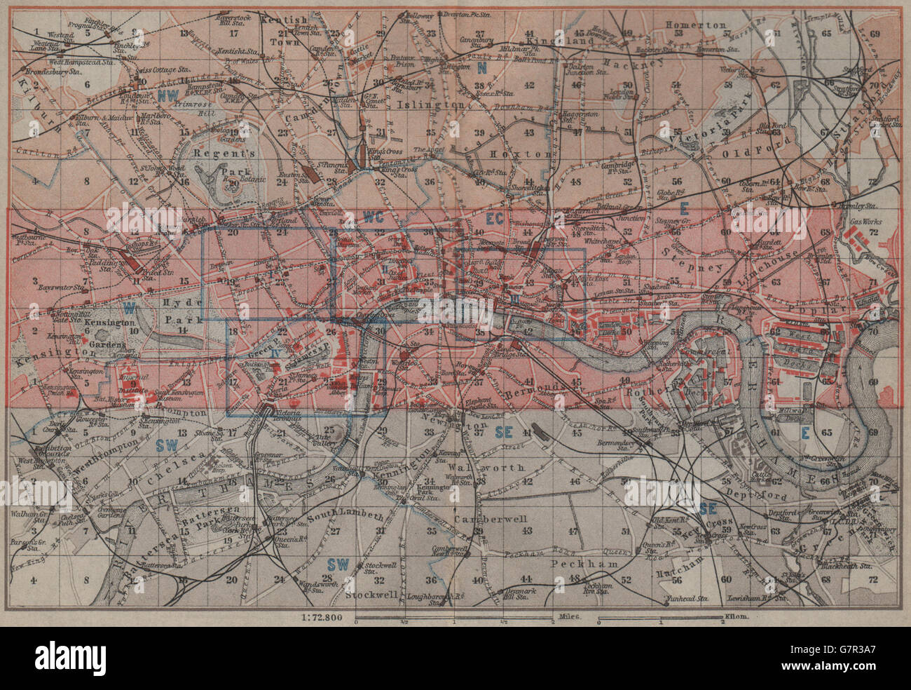 1905 map of islington hi-res stock photography and images - Alamy