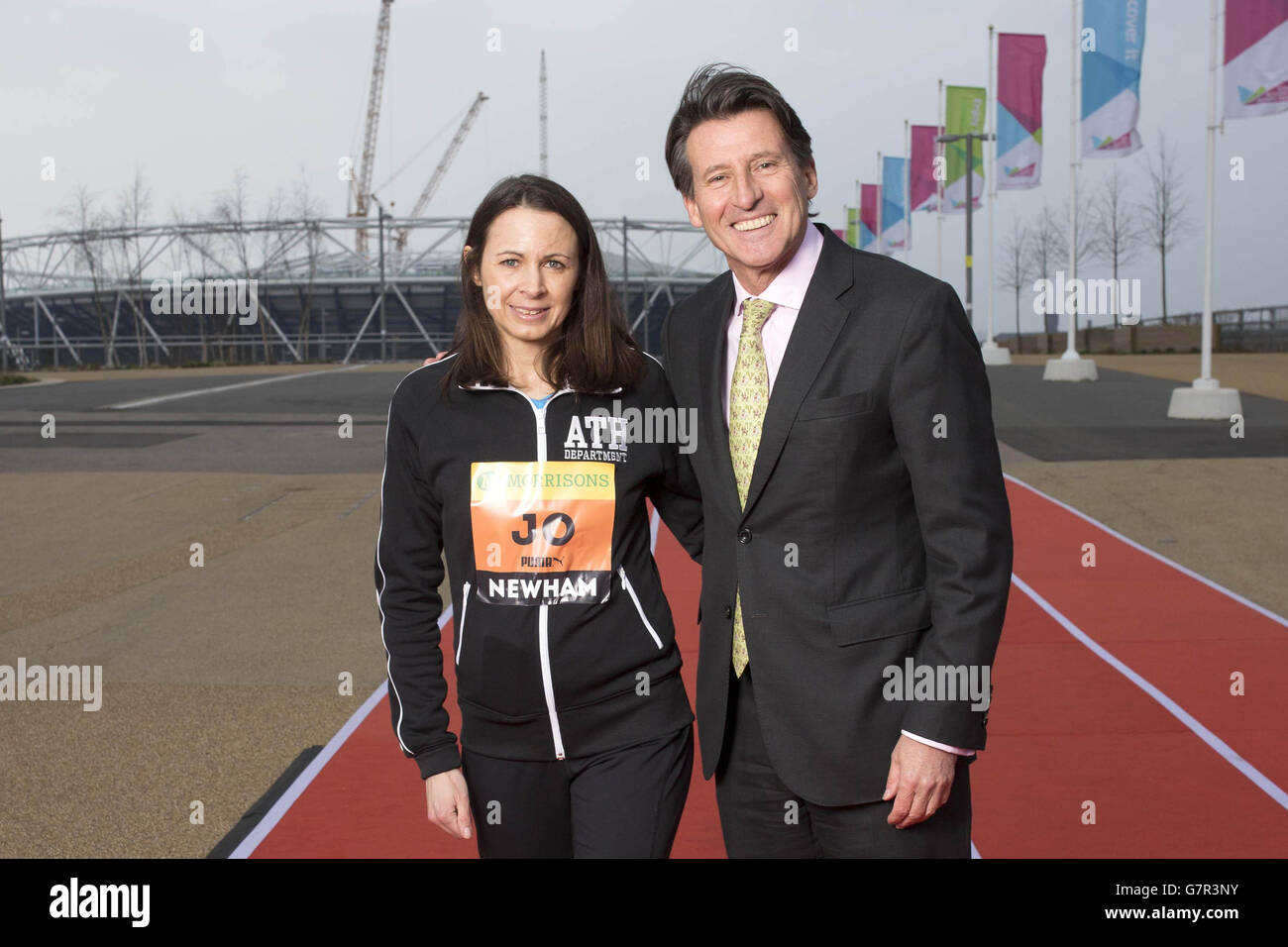 EDITORIAL USE ONLY Athlete Jo Pavey, and Lord Coe at the Queen ...