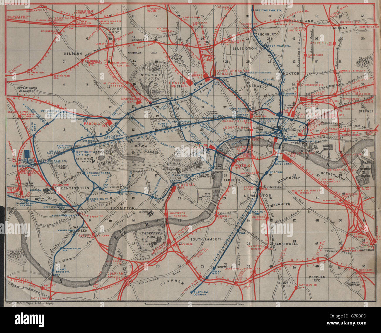 1905 map of london hi-res stock photography and images - Alamy