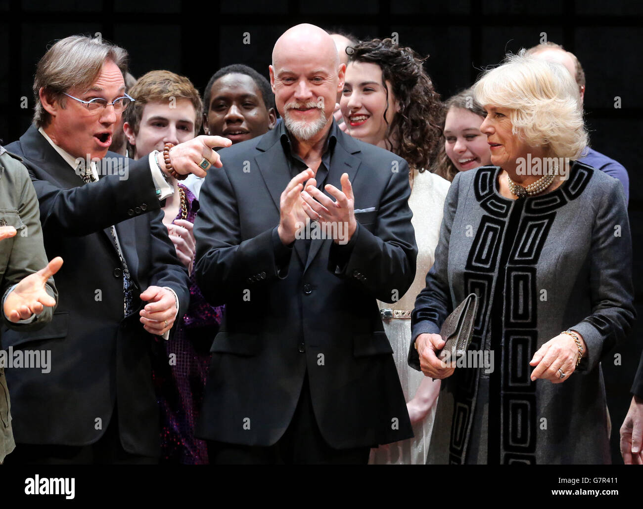 The Duchess of Cornwall meets Richard Thomas (right) and Australian ...