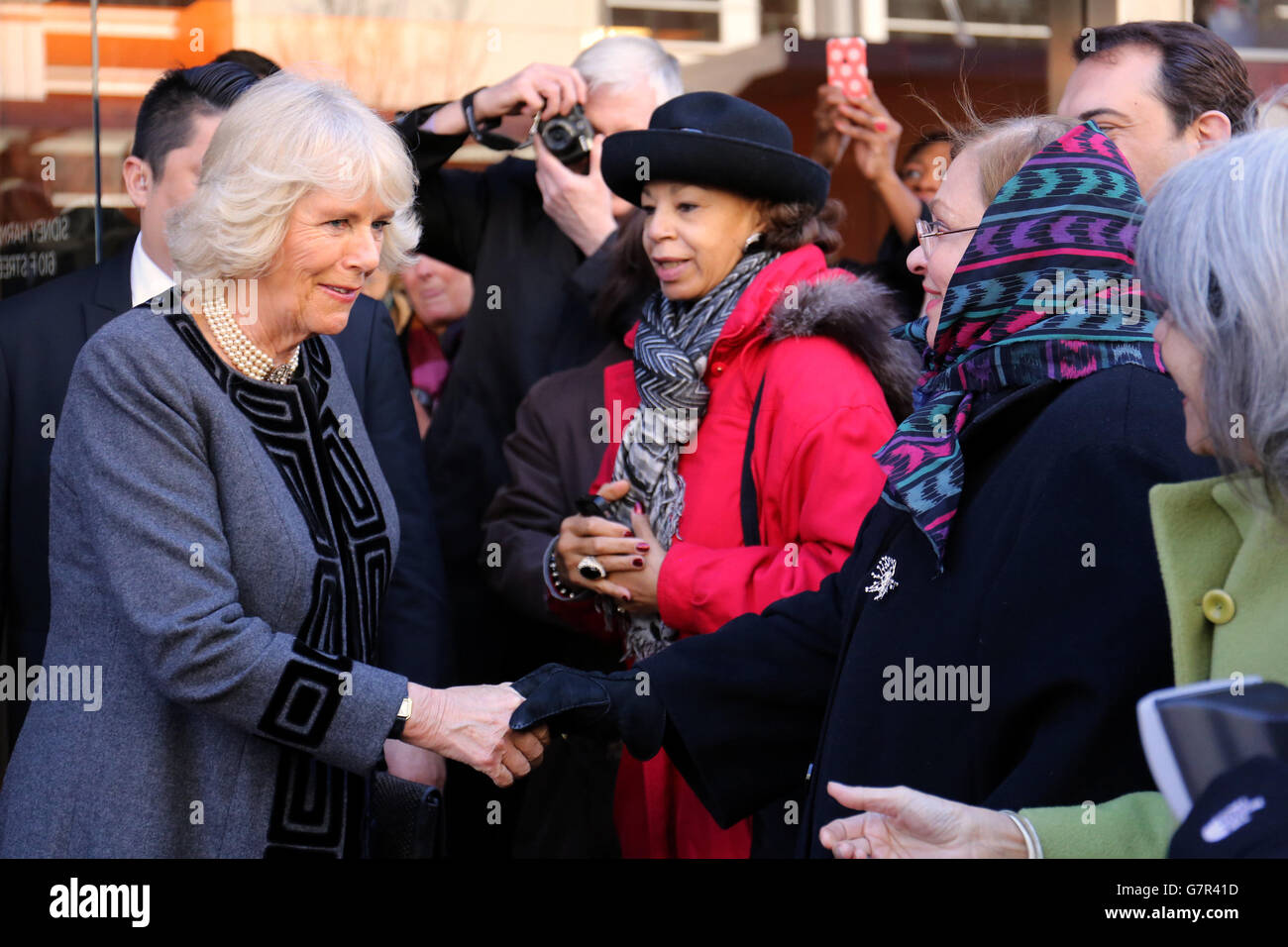 The Duchess of Cornwall meets well wishers as she leaves the ...