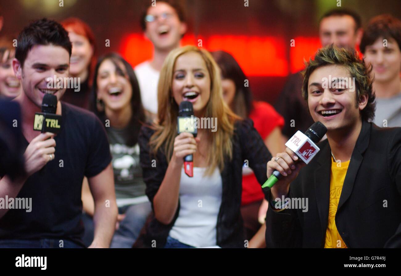 Singer Raghav (right) with MTV presenters Dave Berry and Max Akhtar ...