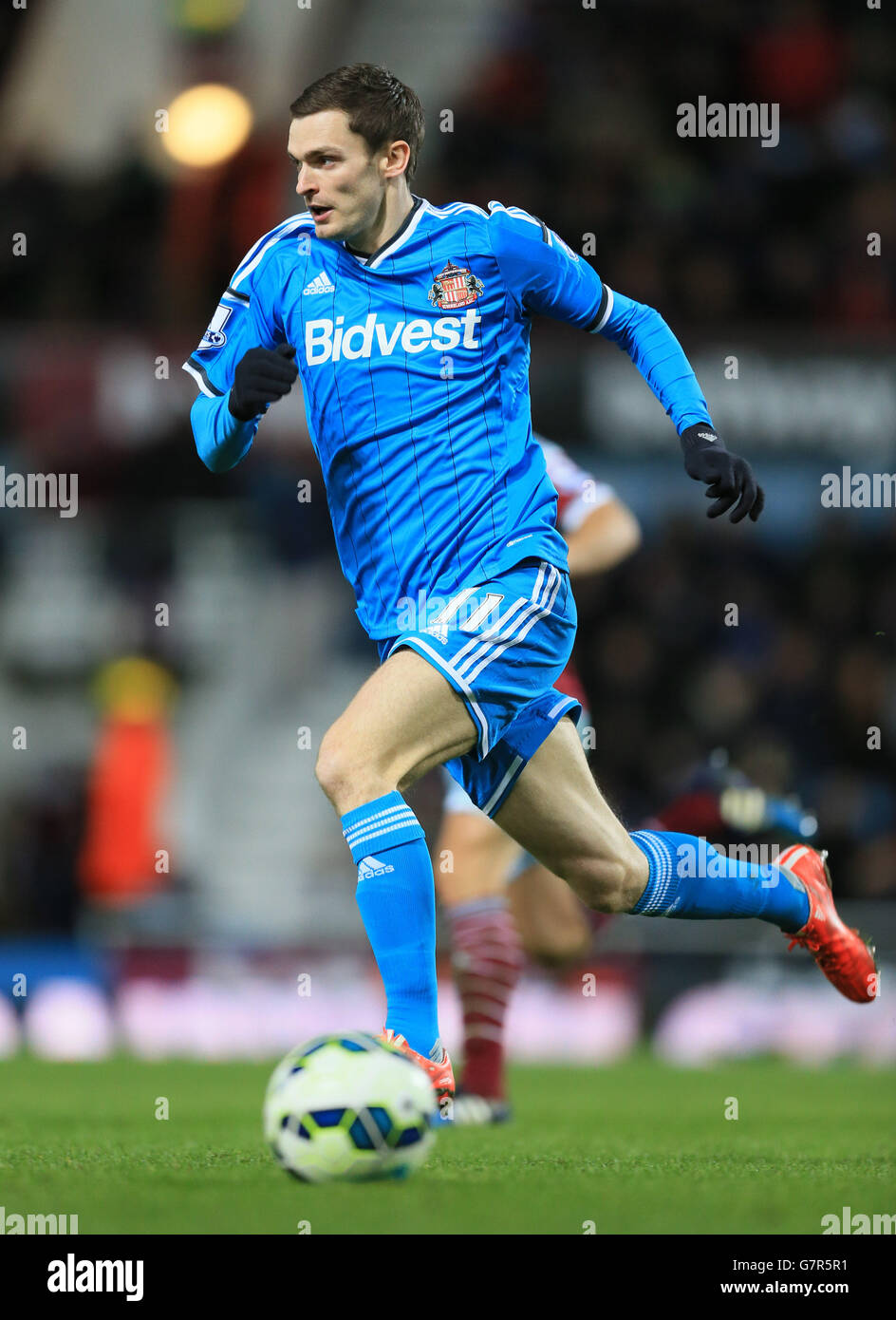 Sunderland's Adam Johnson in action against West Ham United during the ...