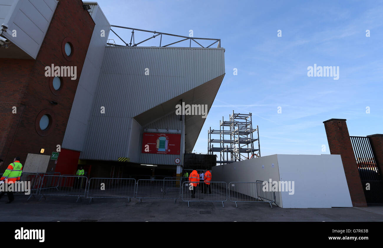 A view of building work on the new main stand, before the Barclays ...