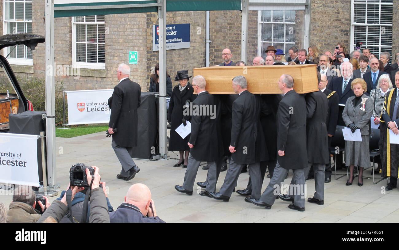 A general view of the ceremony outside Leicester University's Fielding ...