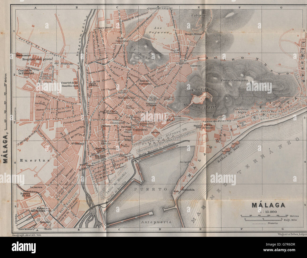 Malaga coast map hi-res stock photography and images - Alamy