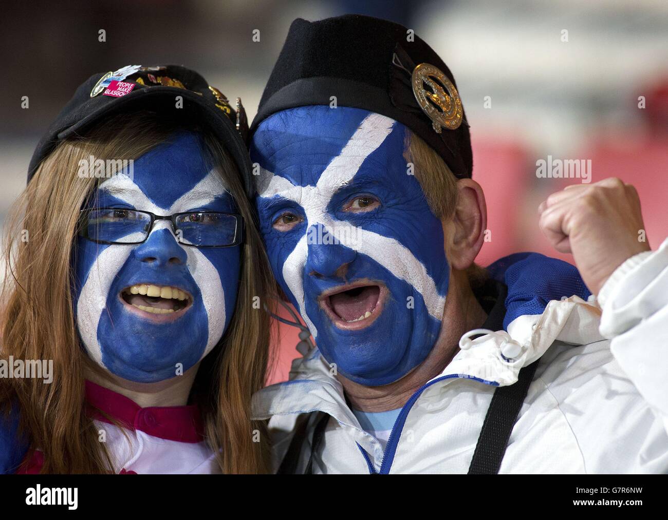 Scotland fans during the international friendly at hampden park hi-res ...