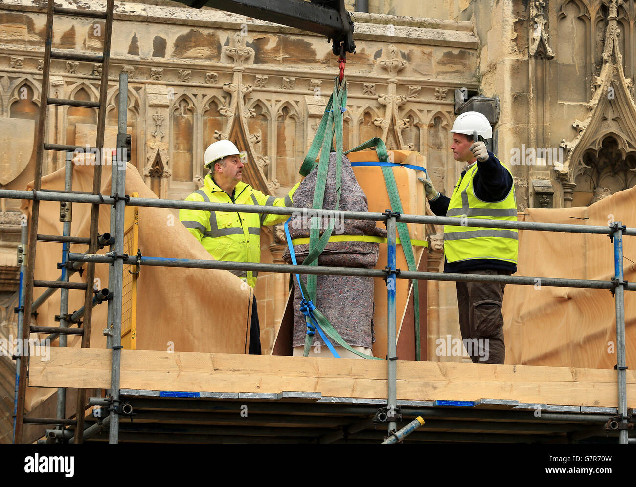 Royal statues unveiled at Canterbury Cathedral Stock Photo - Alamy