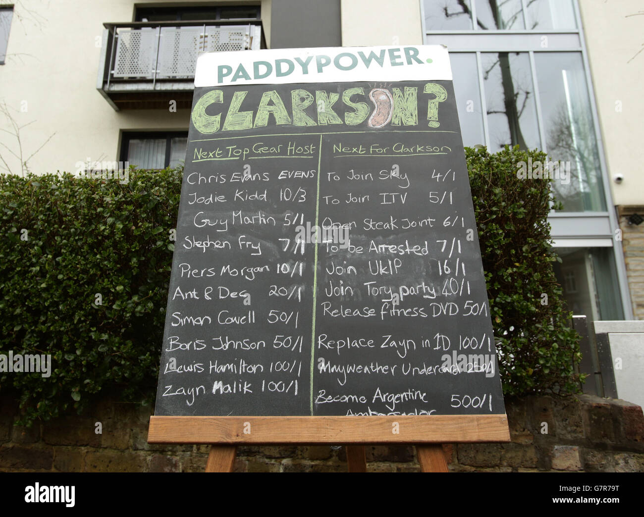 Clarkson Suspended - London Stock Photo - Alamy