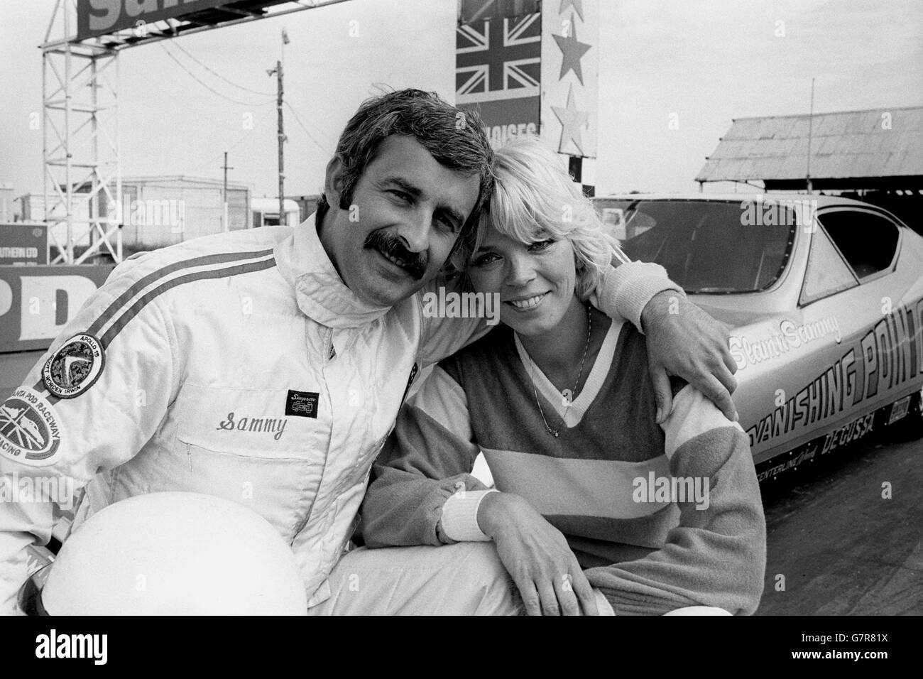 Relaxing at the Santa Pod Raceway, Bedfordshire, are Sammy Miller, 34 ...