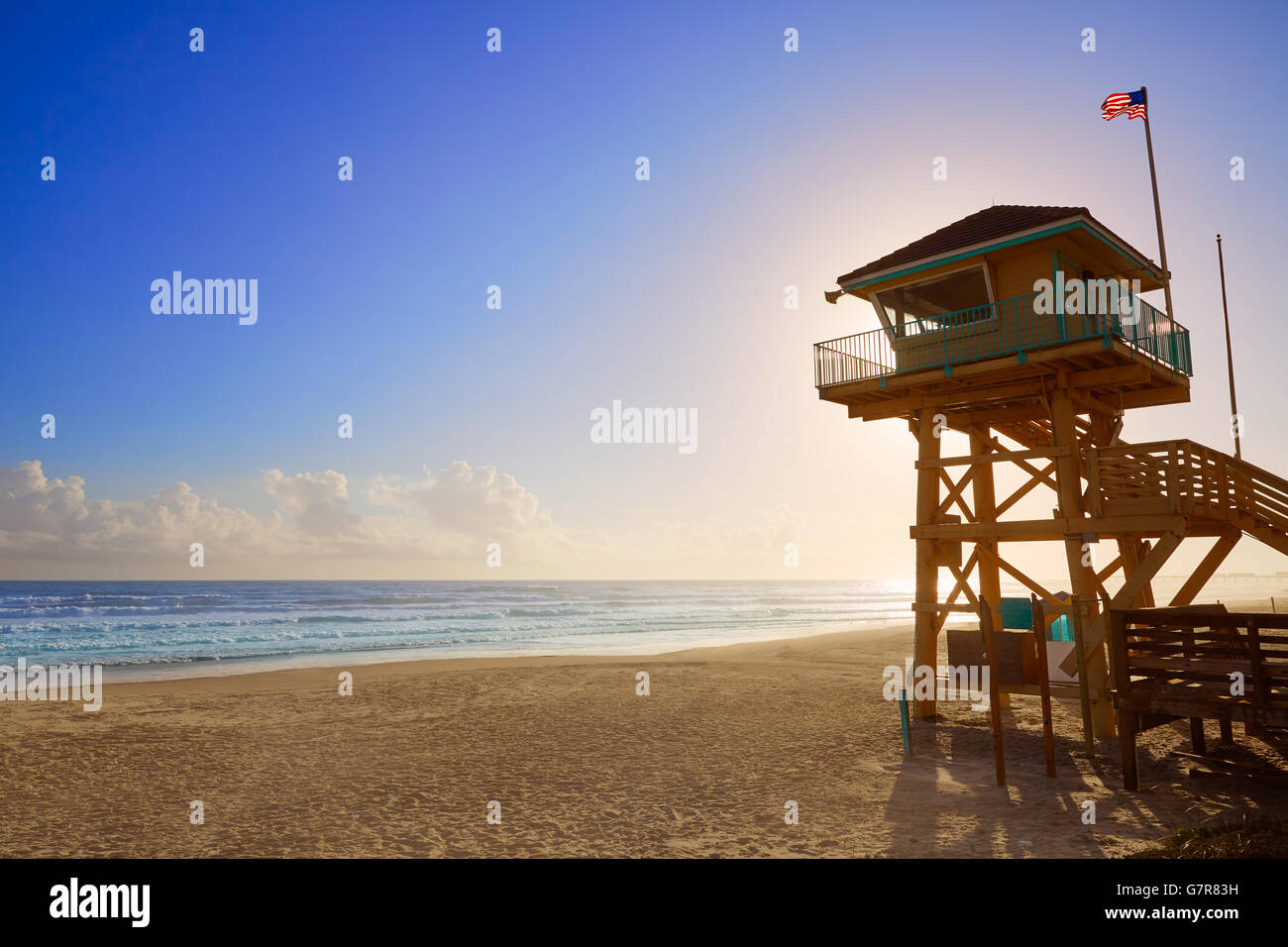 Daytona Beach in Florida baywatch tower in USA Stock Photo - Alamy