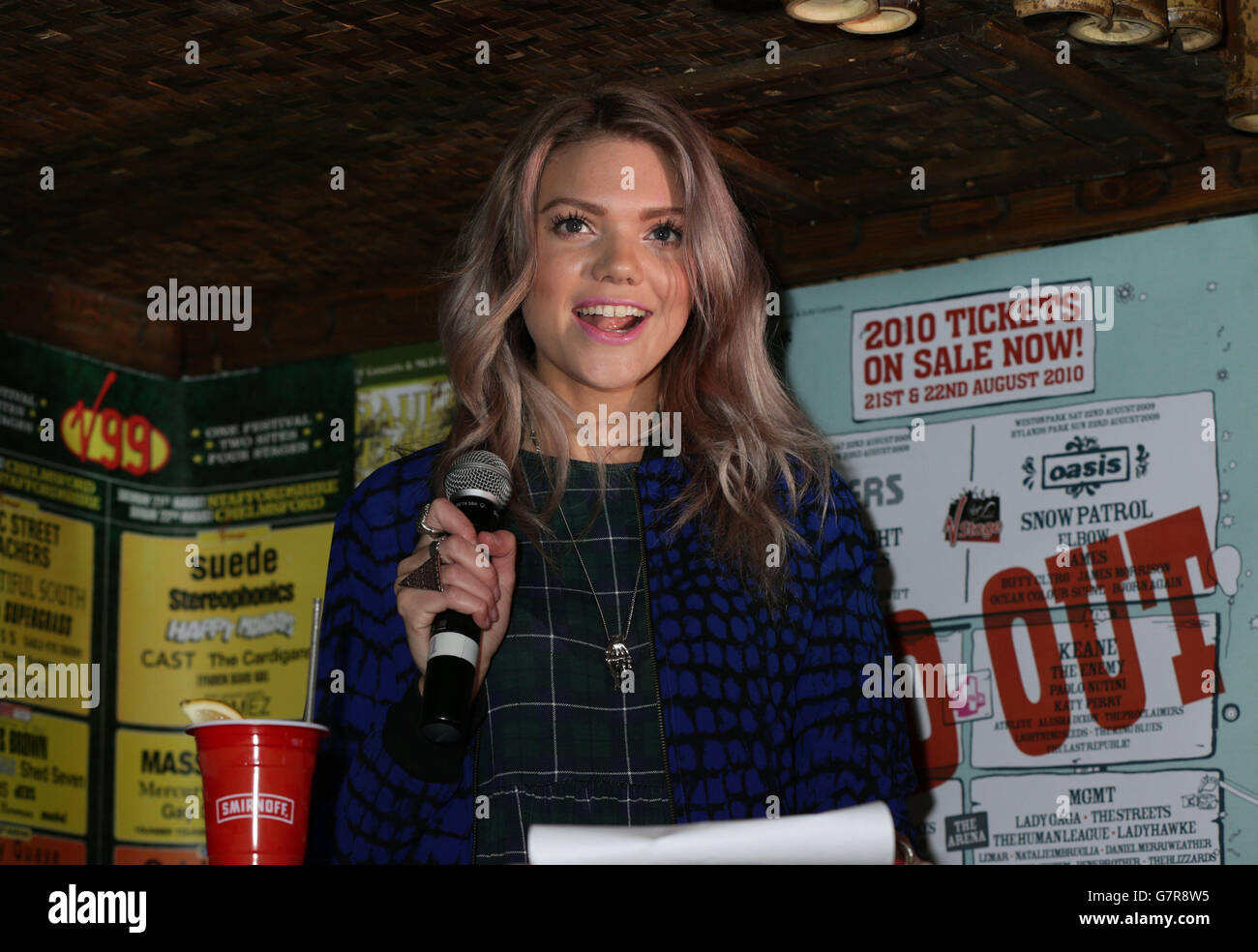 V Festival Line Up Announcement - London Stock Photo - Alamy