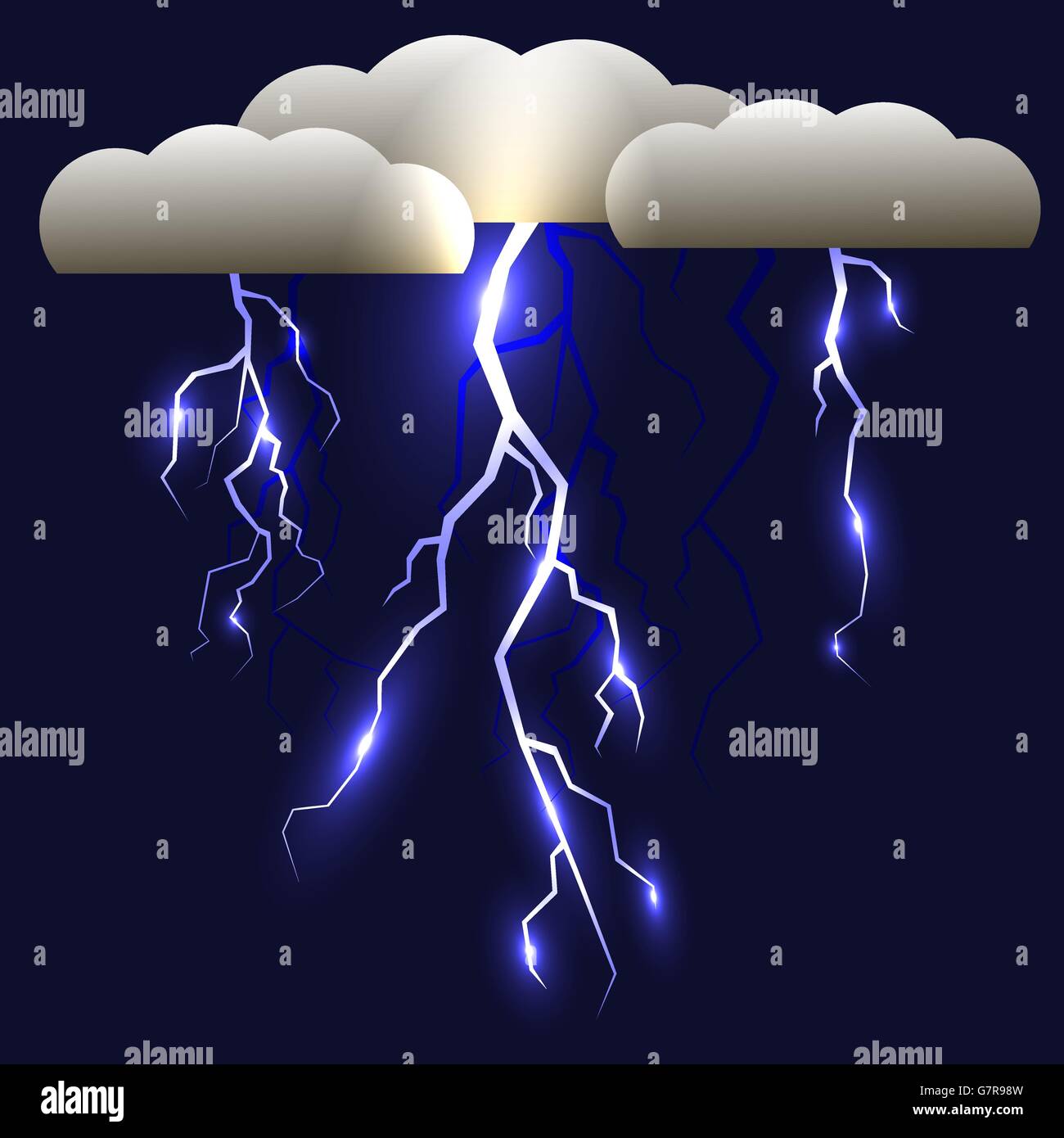 White Lightning Isolated Stock Vector Image & Art - Alamy