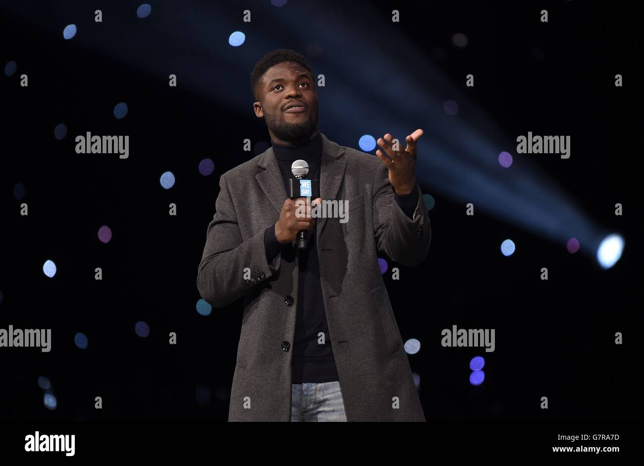 We Day - Wembley Arena - London. Karl Lokko perfroms a poem during We ...