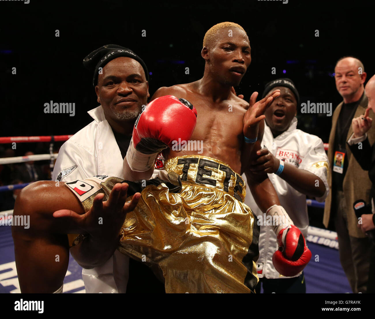 Boxing - Liverpool Echo Arena. Zolani Tete celebrates defeating Paul ...