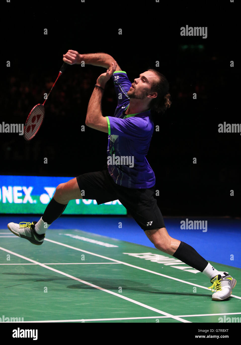 Denmark's Jan O Jorgensen during his defeat in the final to China's ...
