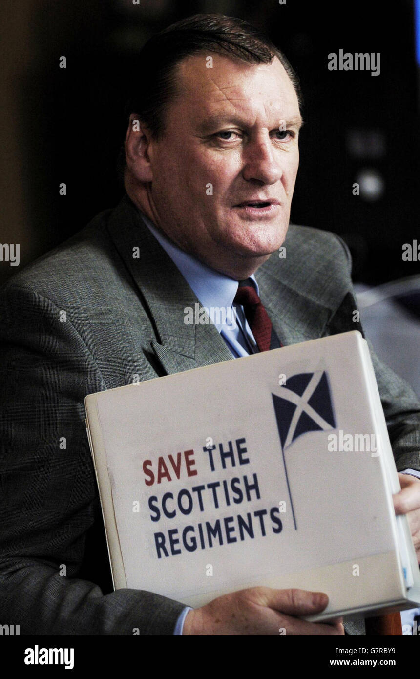 Save the Scottish Regiment's Campaign Press Conference Stock Photo - Alamy