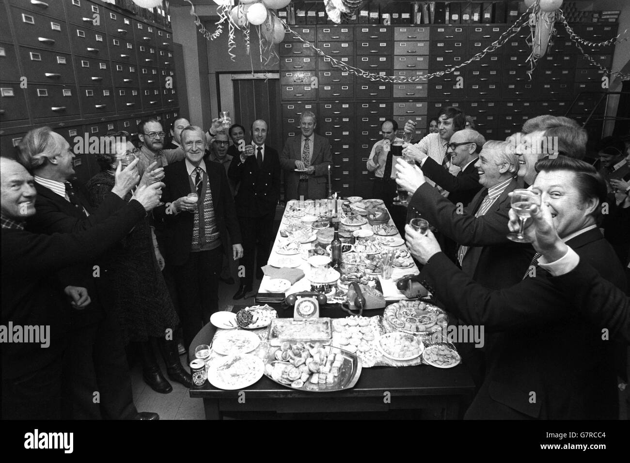 Media - PA Photo Library Christmas Party - London Stock Photo - Alamy