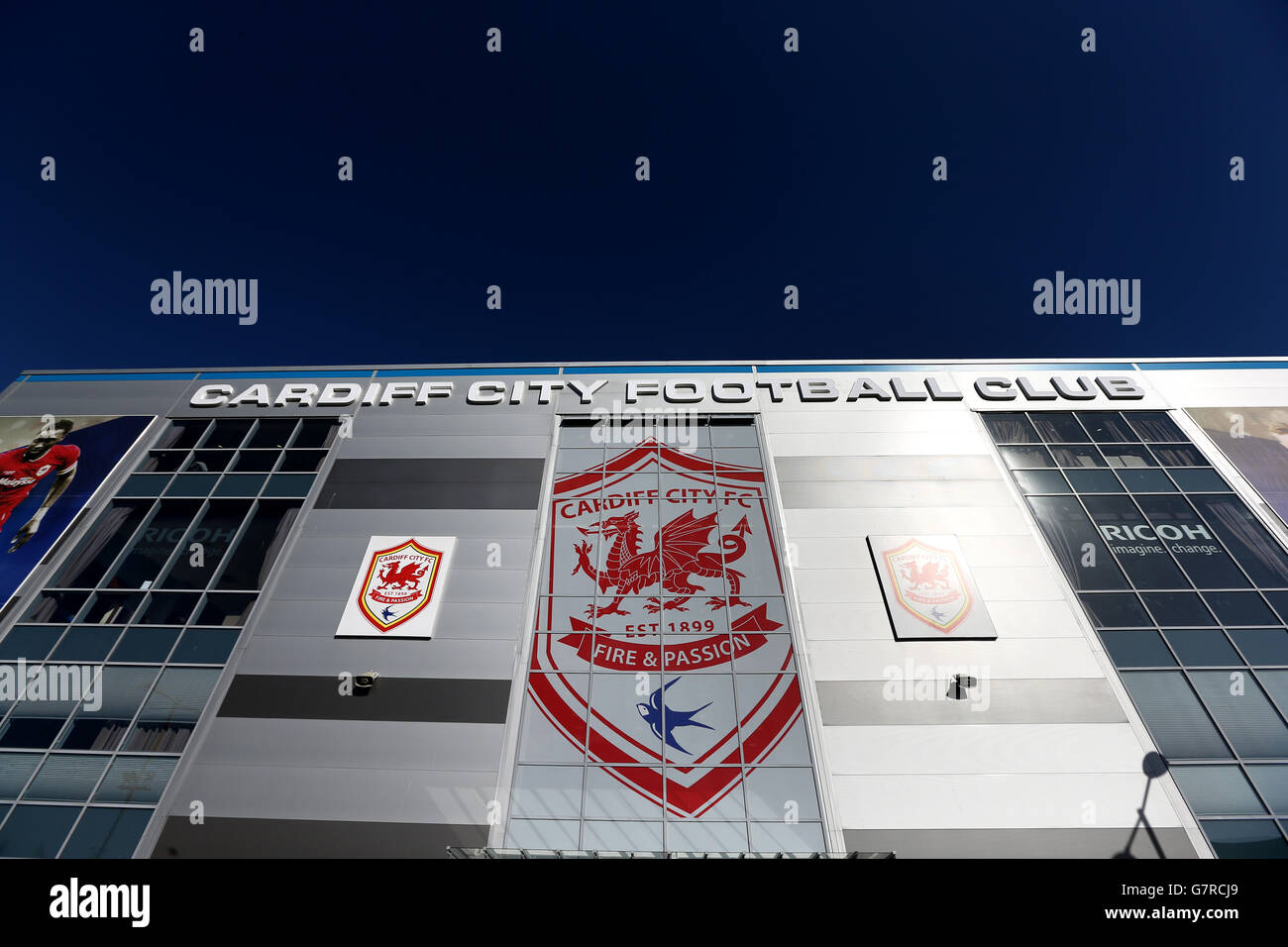 Football gv general view club badge logo bluebirds hi-res stock ...
