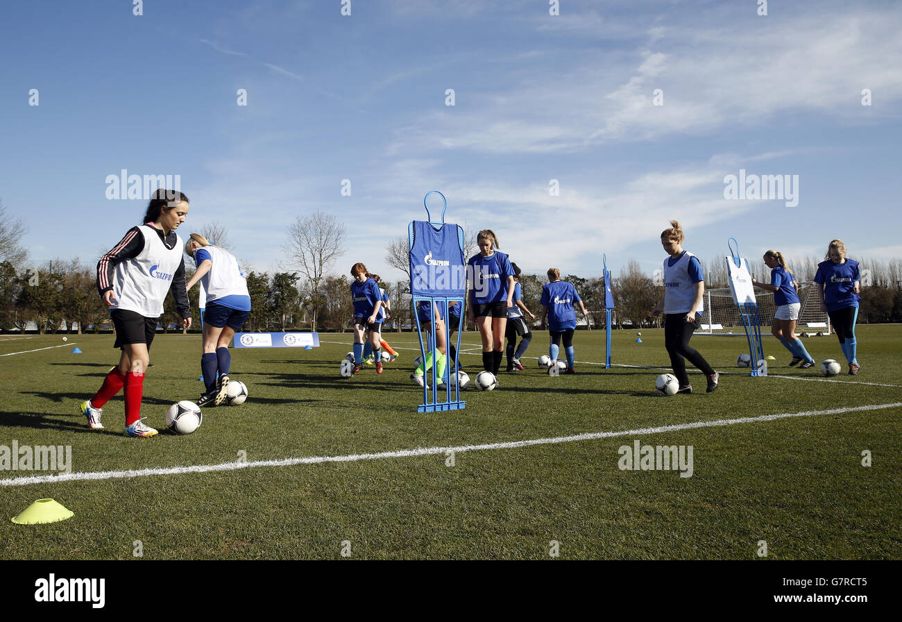 Soccer - Chelsea Ladies Training Session - Cobham Training Centre Stock ...