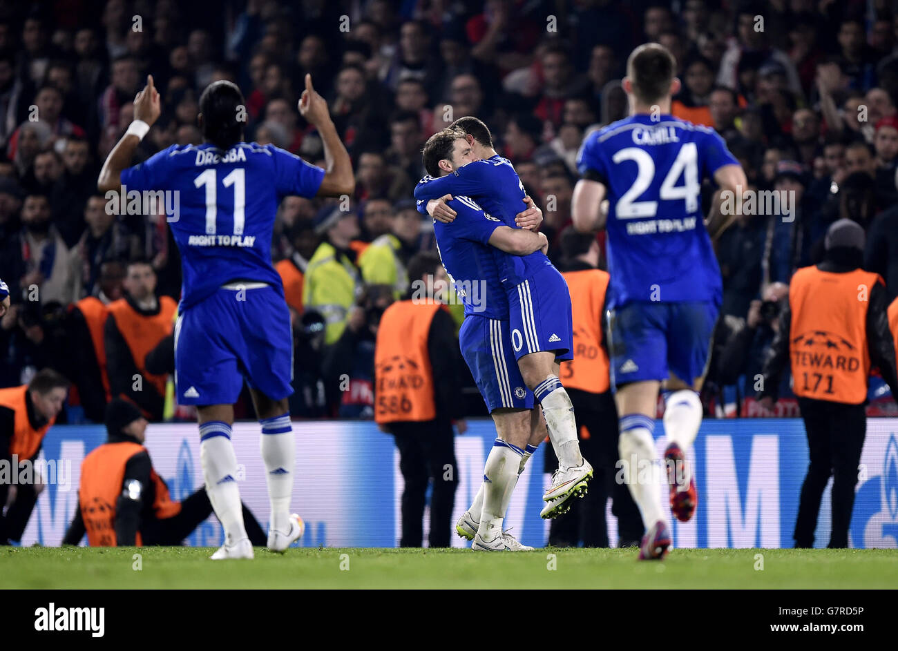 Chelsea's Eden Hazard celebrates scoring his side's second goal of the ...