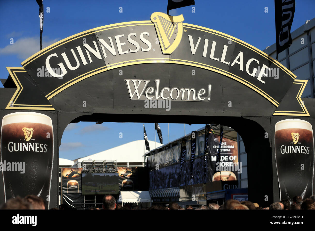 A general view of the entrance to cheltenham racecourse hi-res stock ...