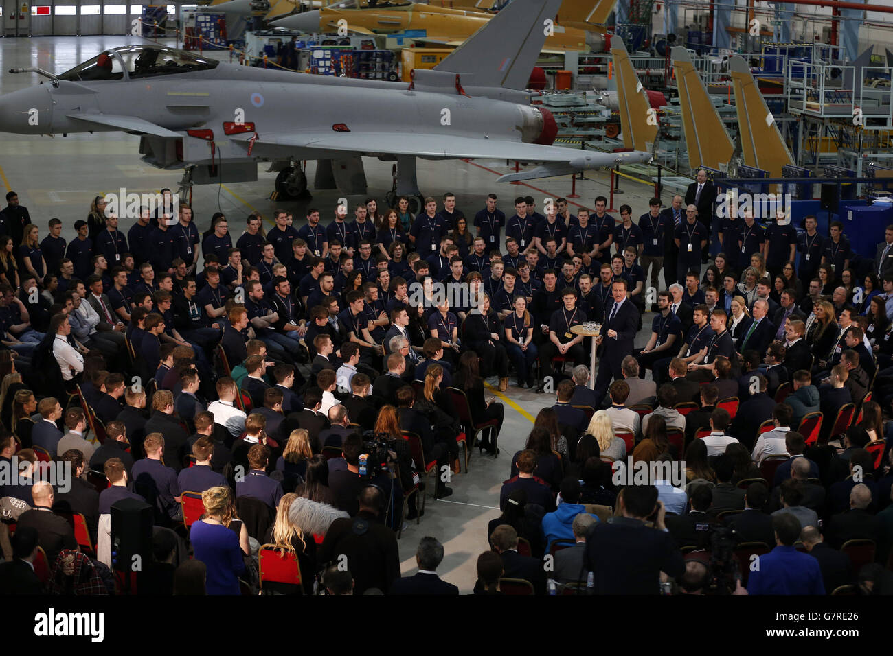 Cameron visit to BAE systems Stock Photo - Alamy