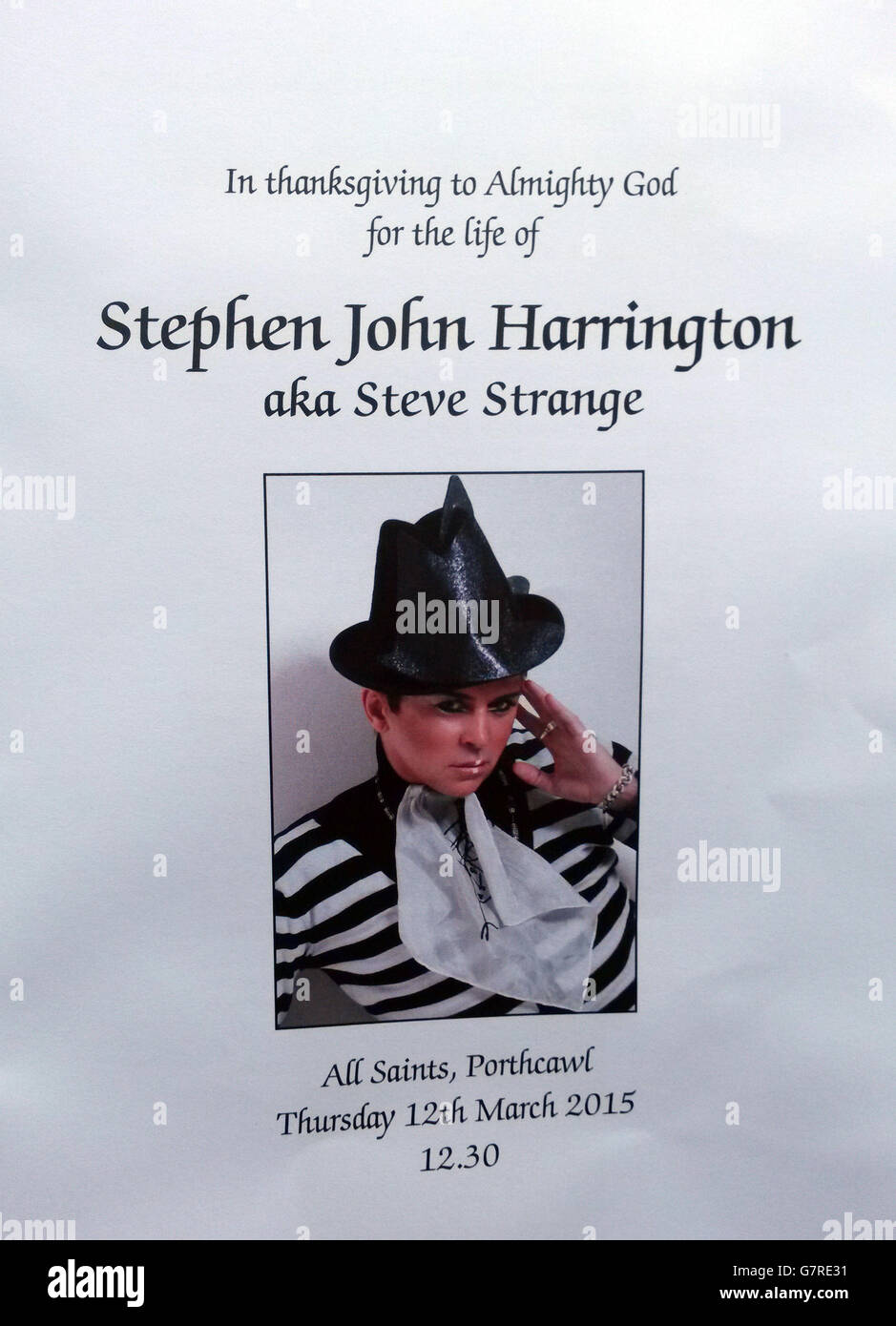 Steve Strange funeral Stock Photo - Alamy