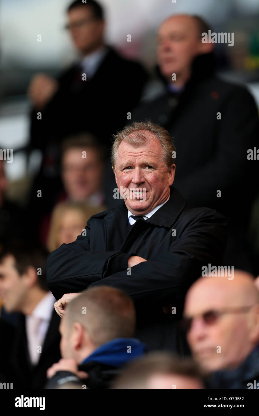 Derby County's Manager Steve McLaren takes his place in the stands ...