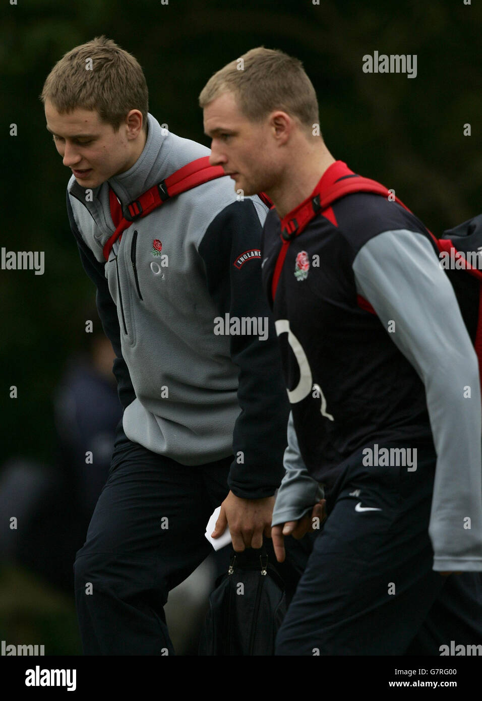 England's dropped centres Mathew Tait (L) and Jamie Noon Stock Photo ...
