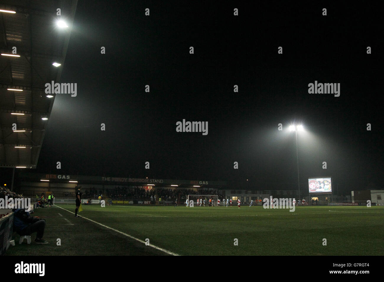 Stadium general view scoreboard action football hi-res stock ...