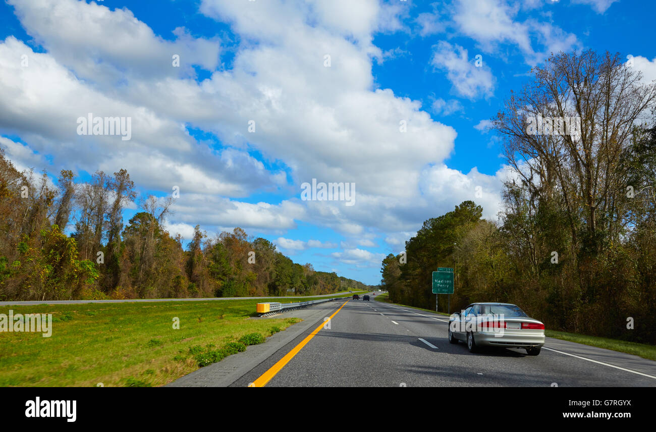 I-10 interstate highway in Florida USA with traffic cars US Stock Photo ...
