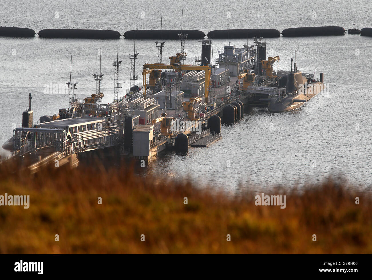 HMS Astute as it returns to HM Naval Base Clyde after completing her ...