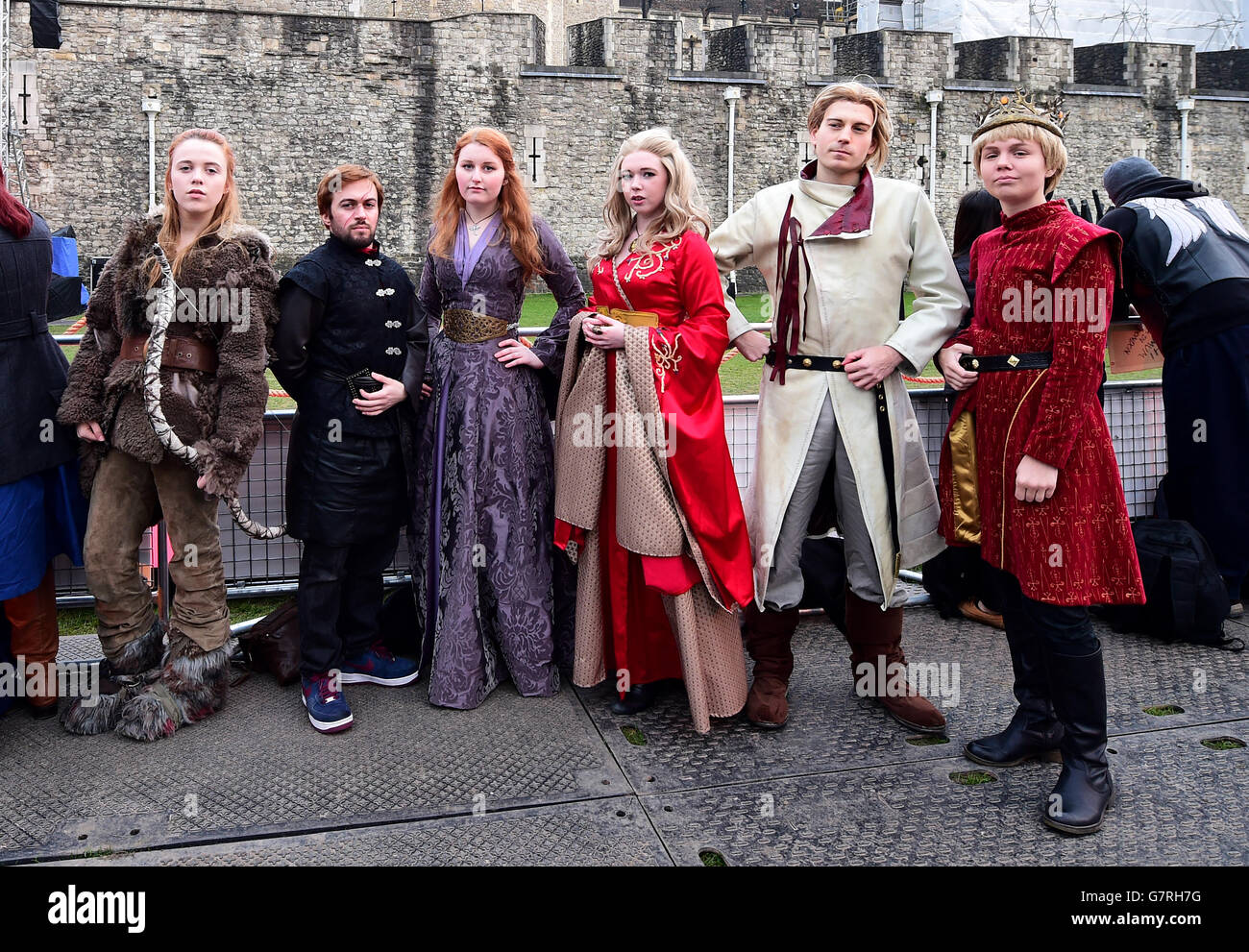 Fans in costume attending the world premiere of the fifth series of ...