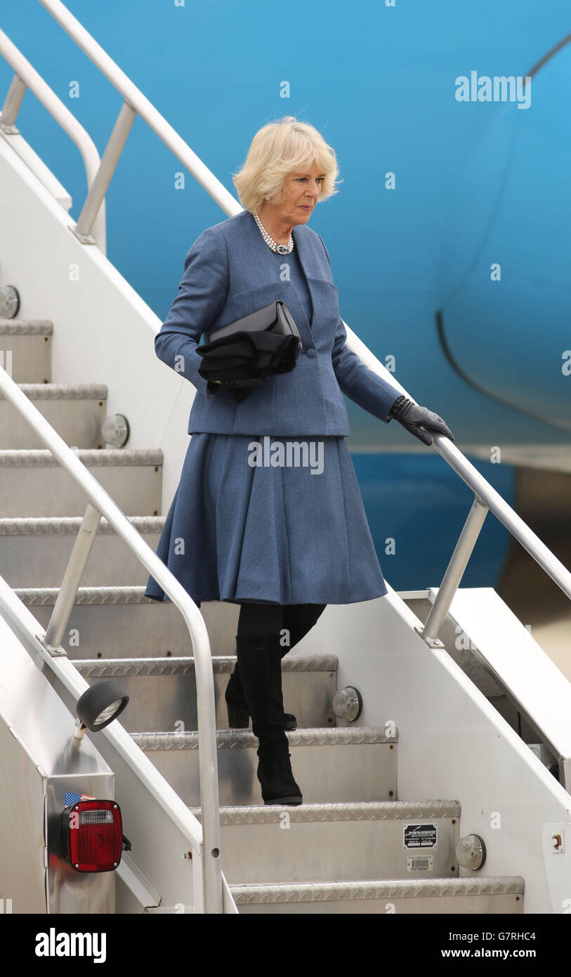 The Duchess of Cornwall arrives at Louisville international airport in ...