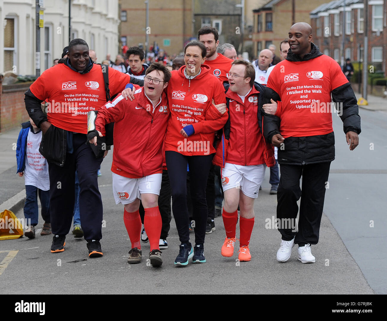 Charlton CEO Katrien Meire (centre) with former Charlton players Carl ...